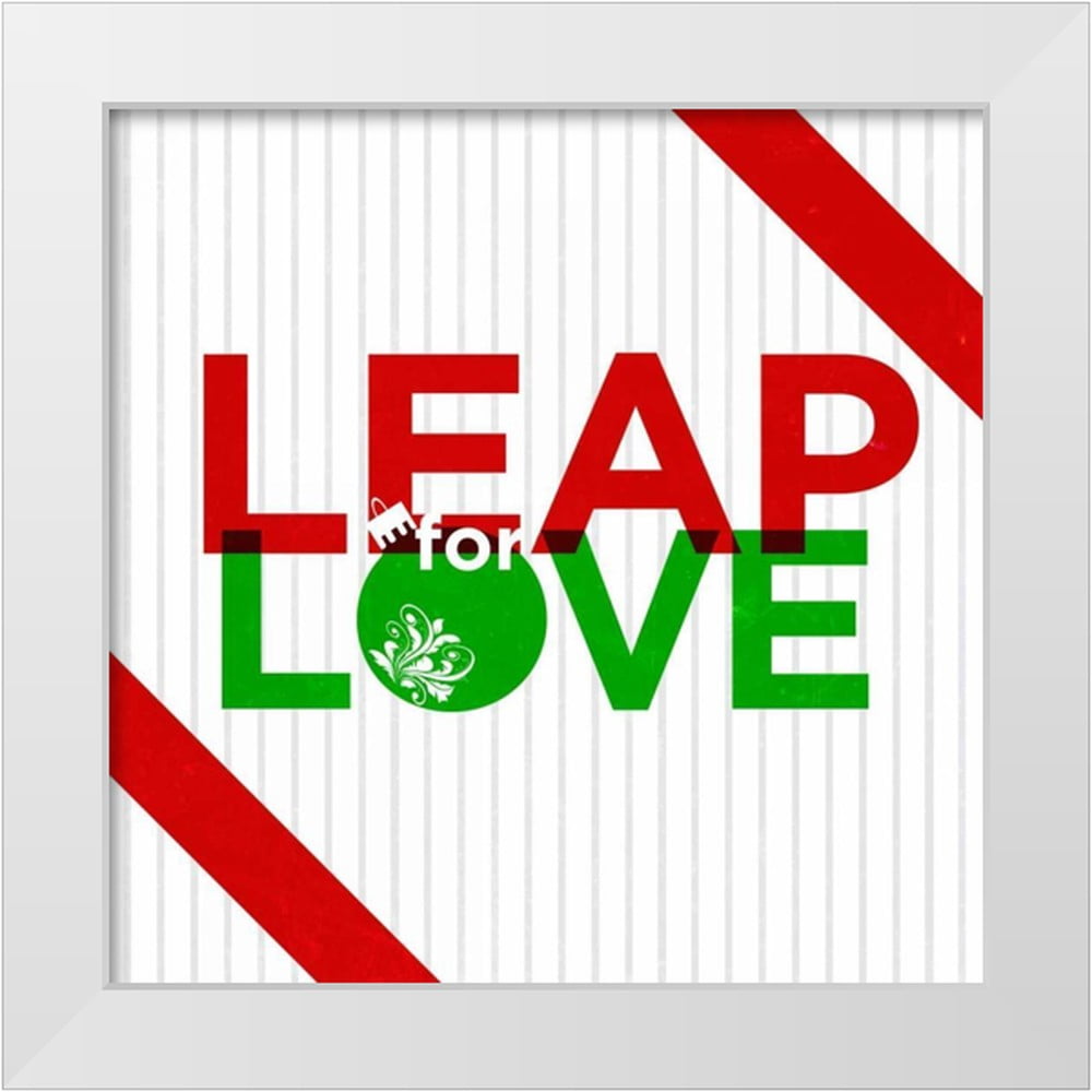 SD Graphics Studio 20x20 White Modern Wood Framed Museum Art Print Titled - Leap for Love ...