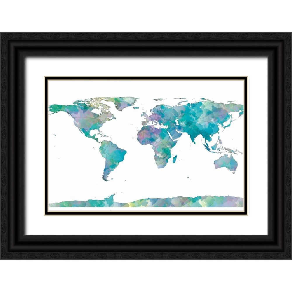 SD Graphics Studio 24x17 Black Ornate Wood Framed with Double Matting ...