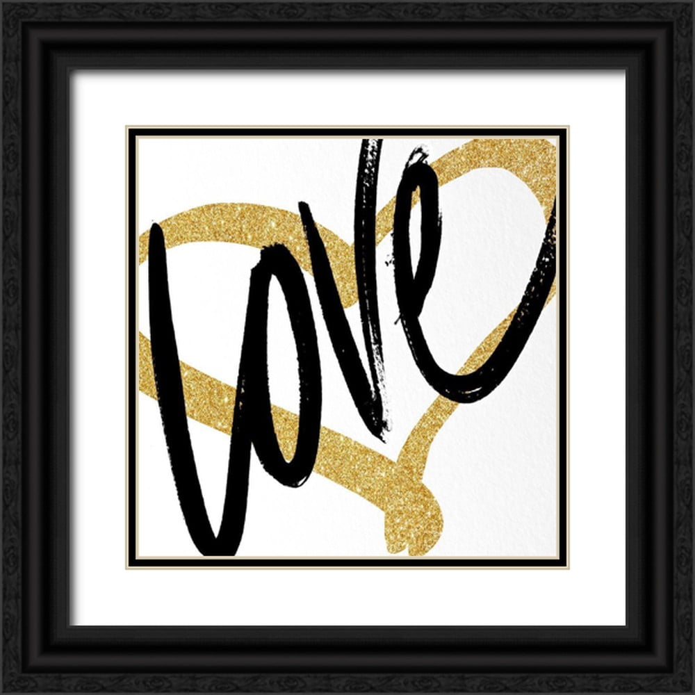 SD Graphics Studio 26x26 Black Ornate Wood Framed with Double Matting ...