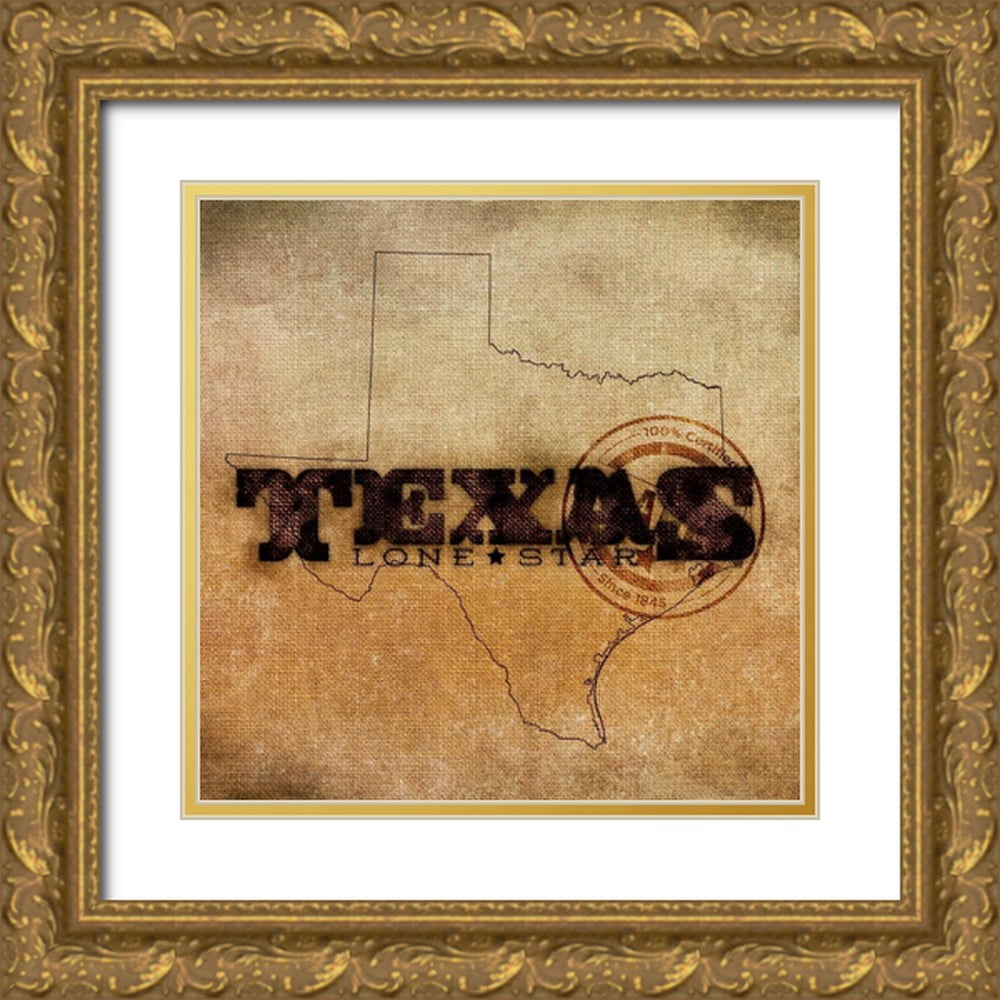 SD Graphics Studio 26x26 Gold Ornate Wood Framed with Double Matting ...