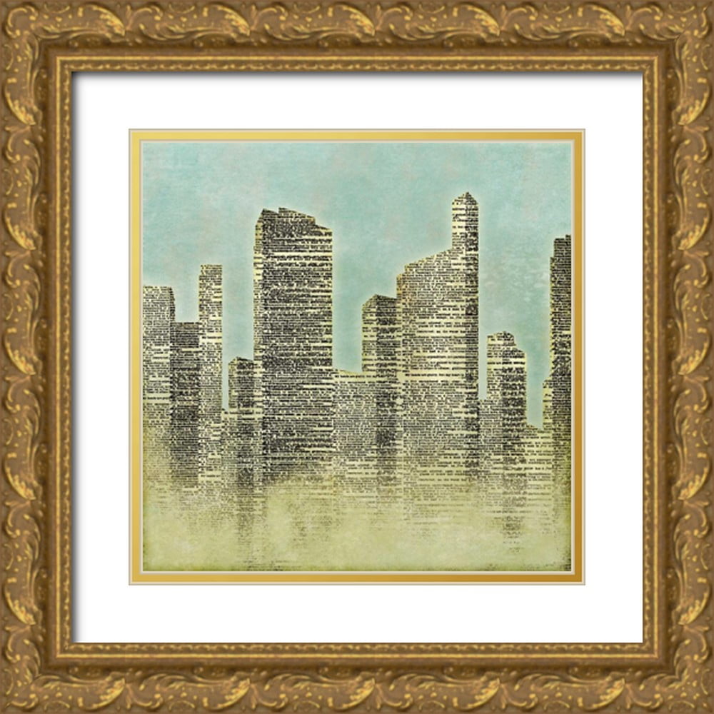 SD Graphics Studio 26x26 Gold Ornate Wood Framed with Double Matting ...