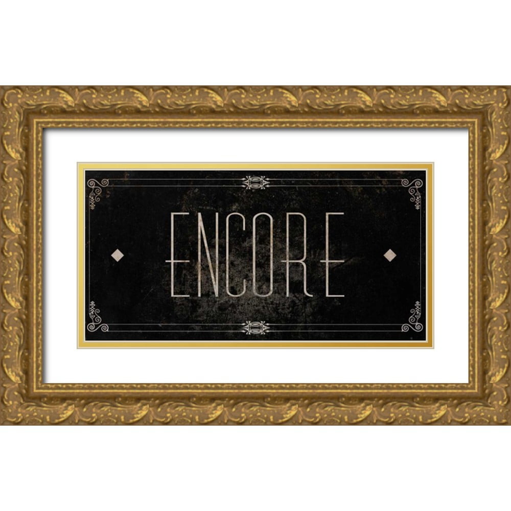 SD Graphics Studio 32x18 Gold Ornate Wood Framed with Double Matting ...