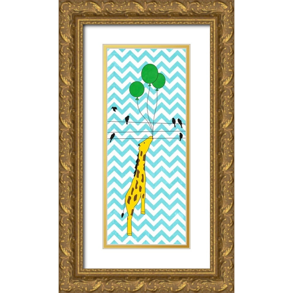 SD Graphics Studio 8x14 Gold Ornate Wood Framed with Double Matting ...