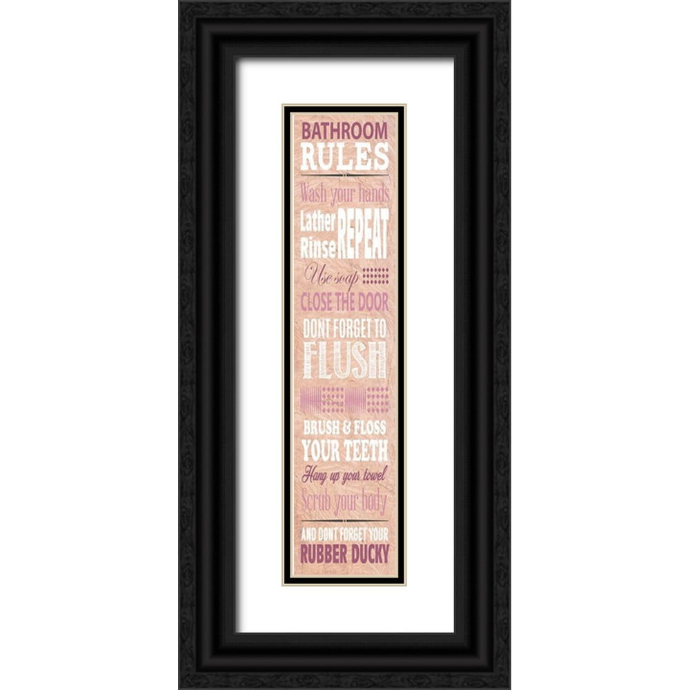 SD Graphics Studio 8x24 Black Ornate Wood Framed with Double Matting ...