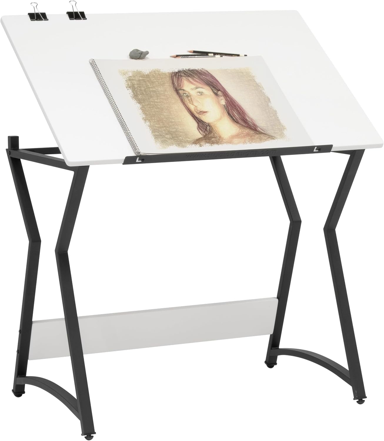 SD STUDIO DESIGNS Hourglass Craft Table Angle Adjustable Drafting Table ...