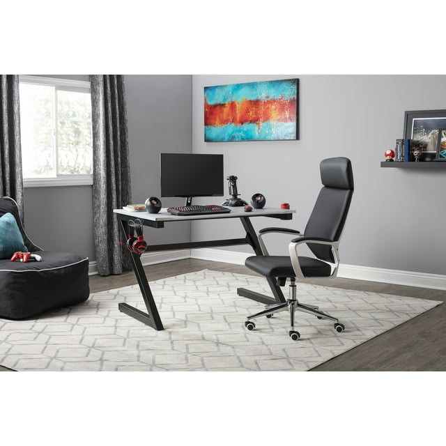 SD Studio Designs SD Gaming Zone PC Gamer Computer Desk with , Charging ...