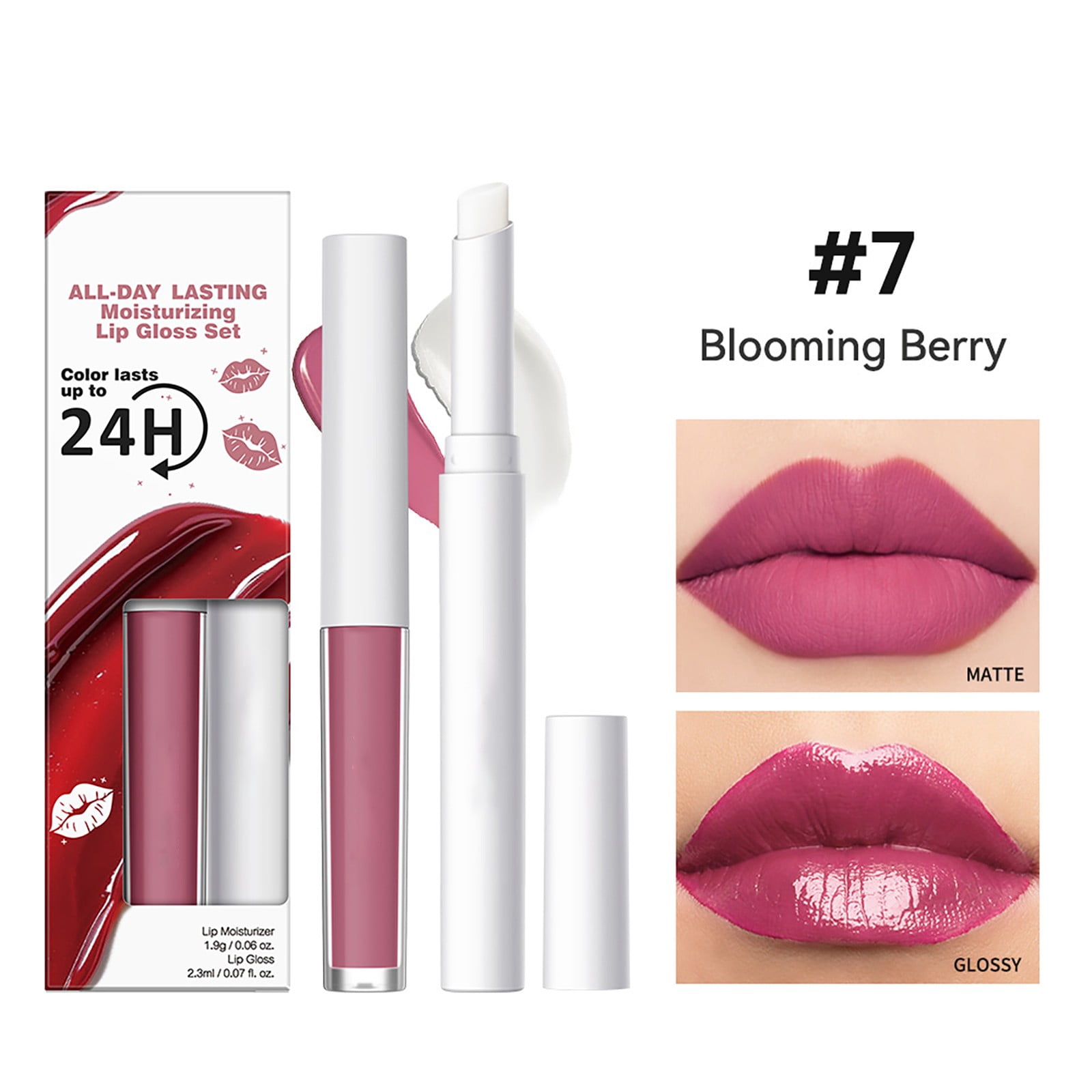 2 Pack Lip Makeup Set | Includes Lip Gloss, Lip Oil, Moisturizing Lip ...