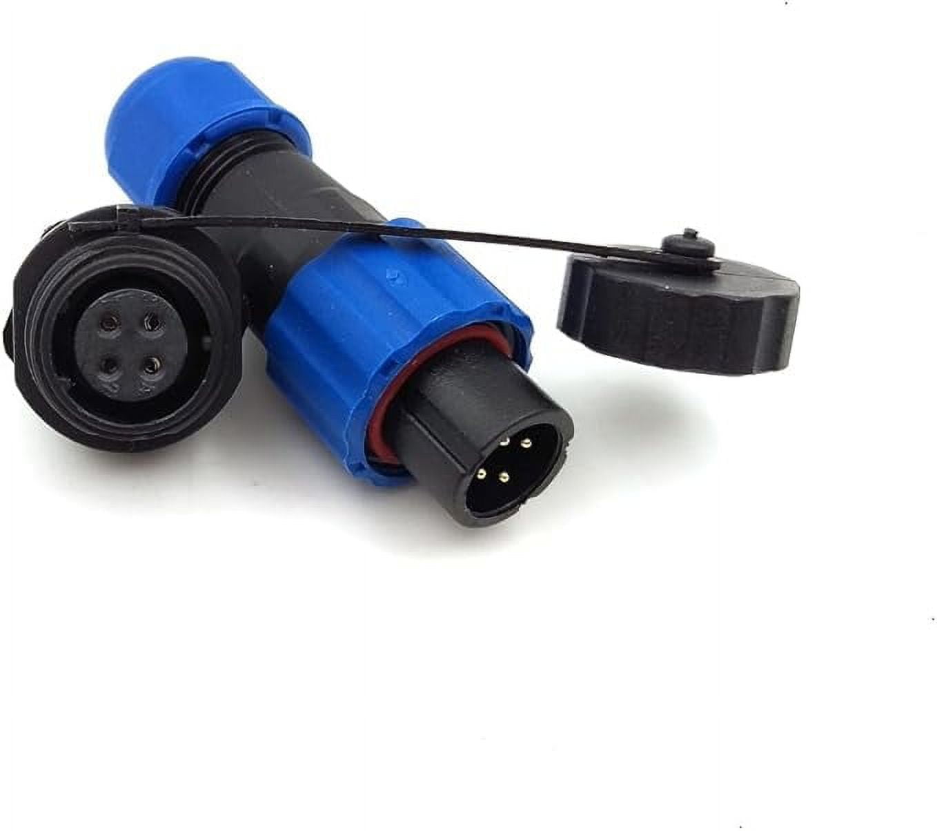 SD13 4pin Waterproof Power Cable Connector, IP68 4pin Plug and Socket ...