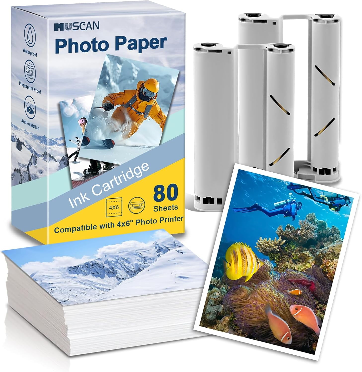 SD21/SD31 Refill Cartridge and Photo Paper 4x6 for Liene Amber M100 ...