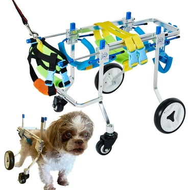 SDALU 2-Wheel Adjustable Rear Support Wheelchair for Small Dogs ...