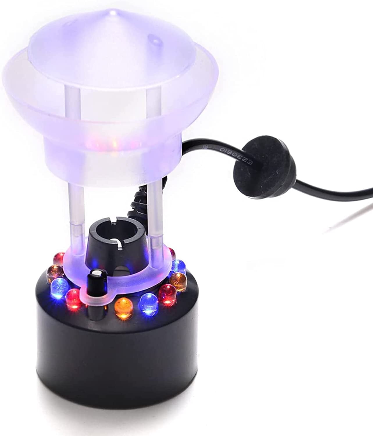 SDALU Mist Maker with 12 LED Lights - Fogger Water Fountain Pond ...