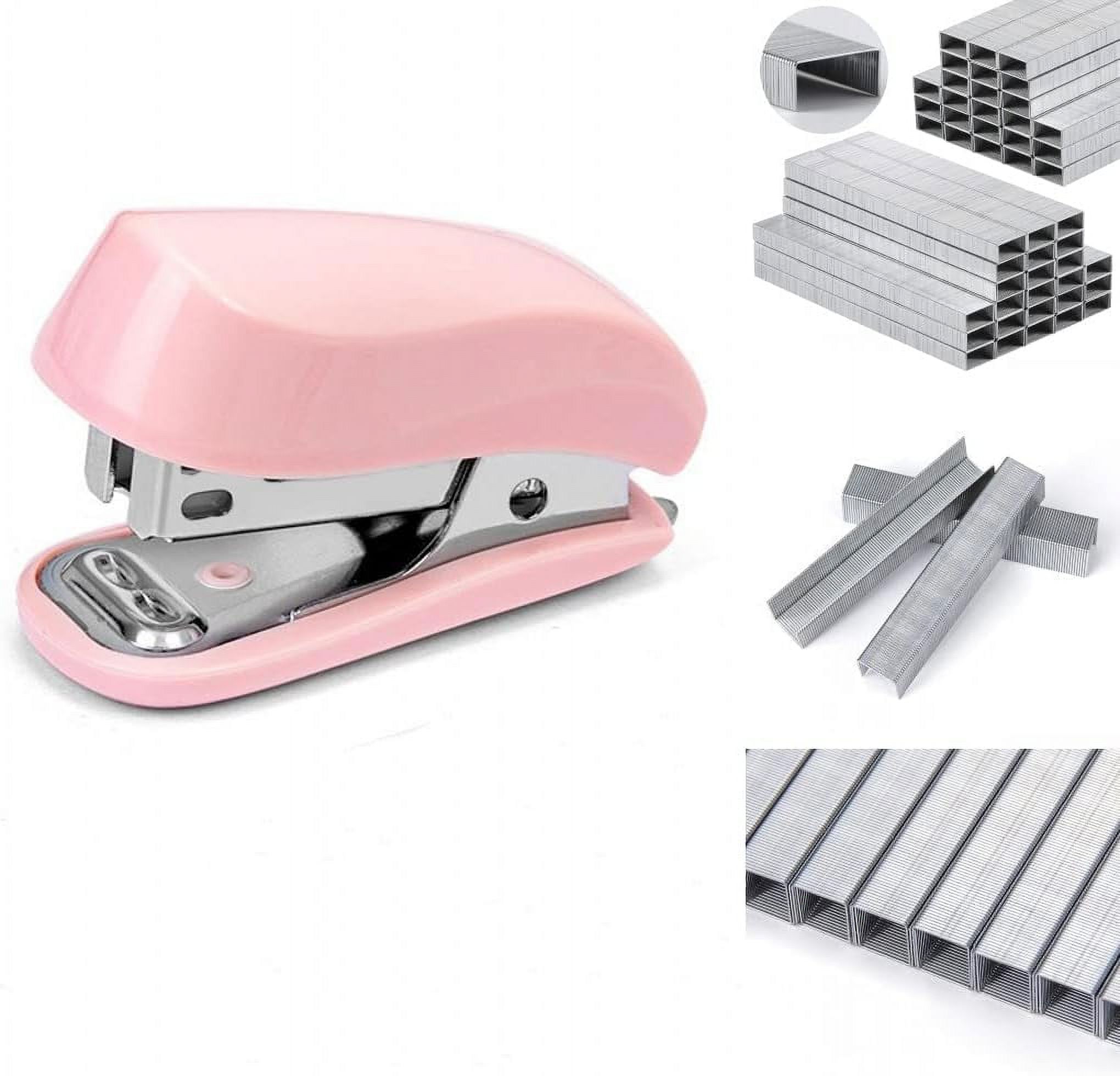SDALU Pink Mini Stapler with Staples – Small Cute Stapler for Desk ...