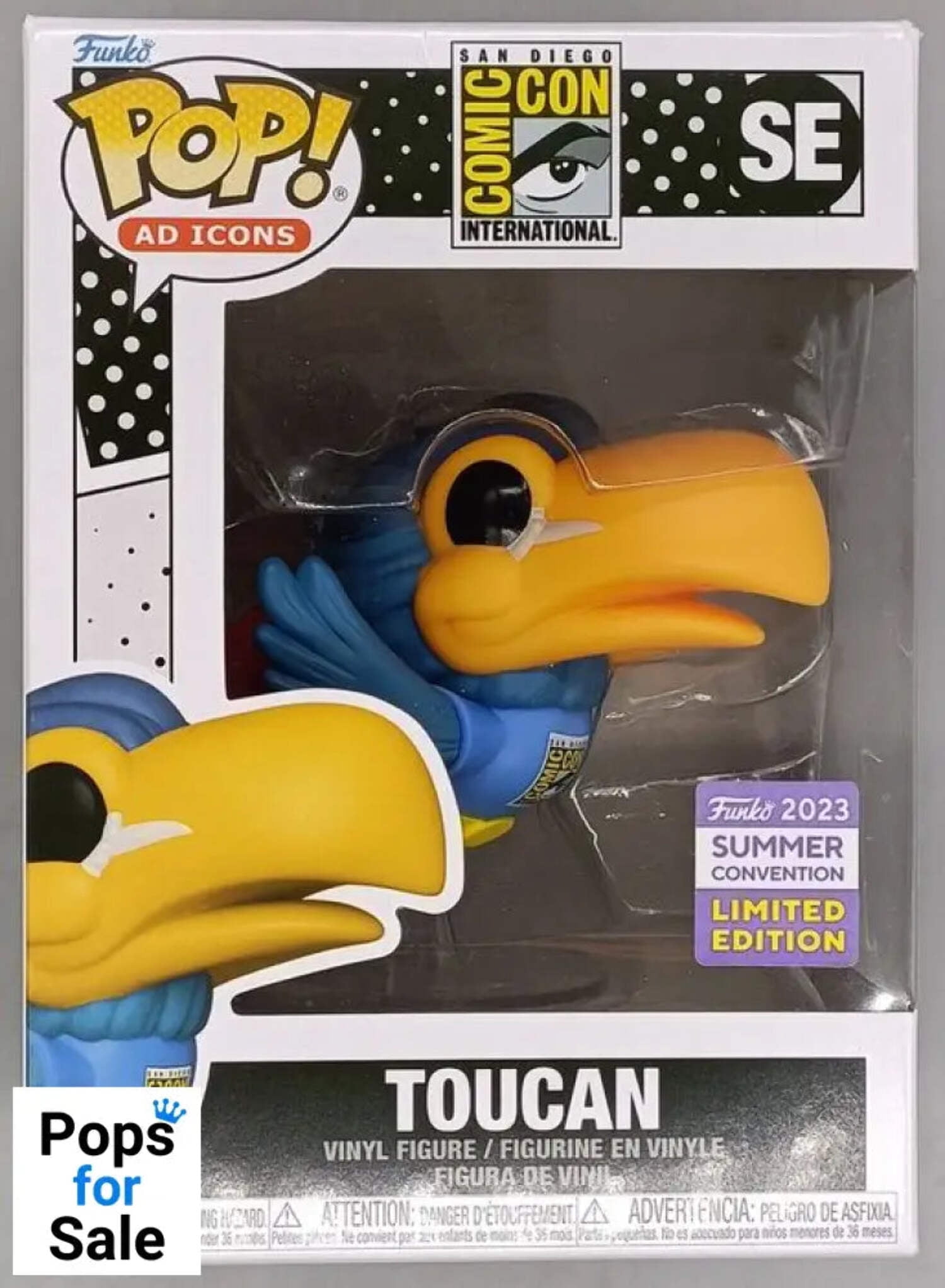 SE Toucan (Flying) SDCC Ad Icons - 2023 Con - New Funko POP - Walmart.com