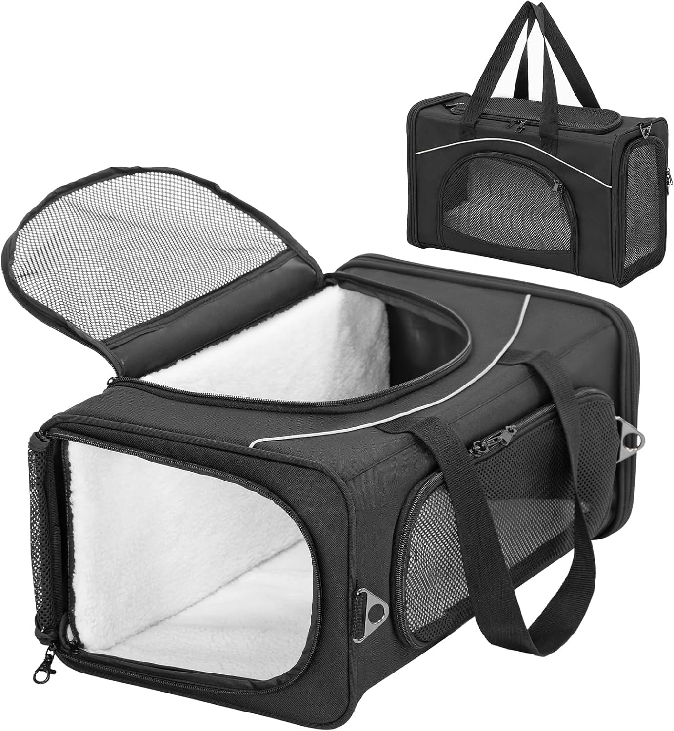 SDENZUS Airline Approved Pet Carrier for Small Cats, 16.5x8.6x11 TSA ...