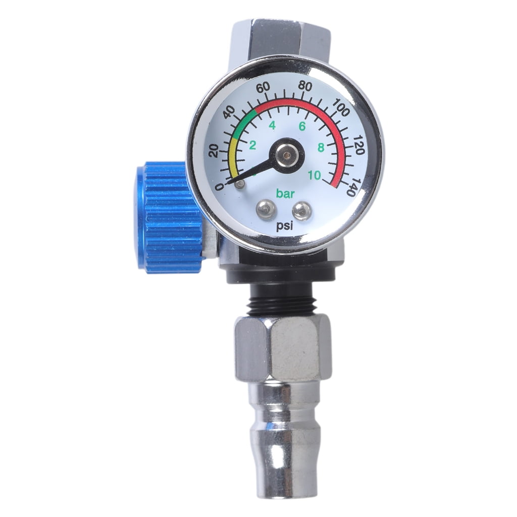 SDFGTstore 1/4” Spray Paint Guns Air Pressure Regulator 0 to 140 PSI ...