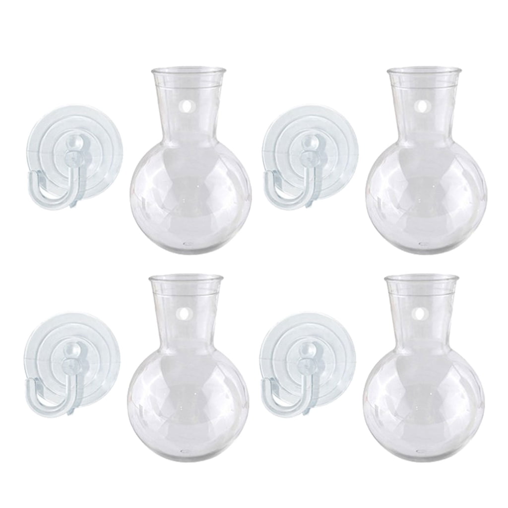 SDFGTstore 2/4Pcs Elegant Wall Mounted Flower Containers Acrylic Vases ...