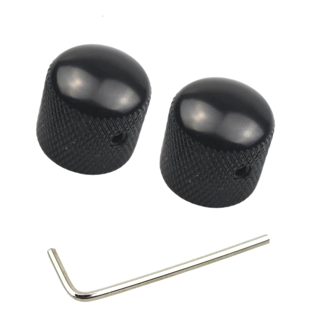 SDFGTstore 2Pcs Metal Volumes Tone Control Knobs with Hole Electric ...