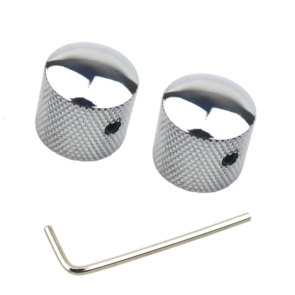 SDFGTstore 2Pcs Metal Volumes Tone Control Knobs with Hole Electric ...