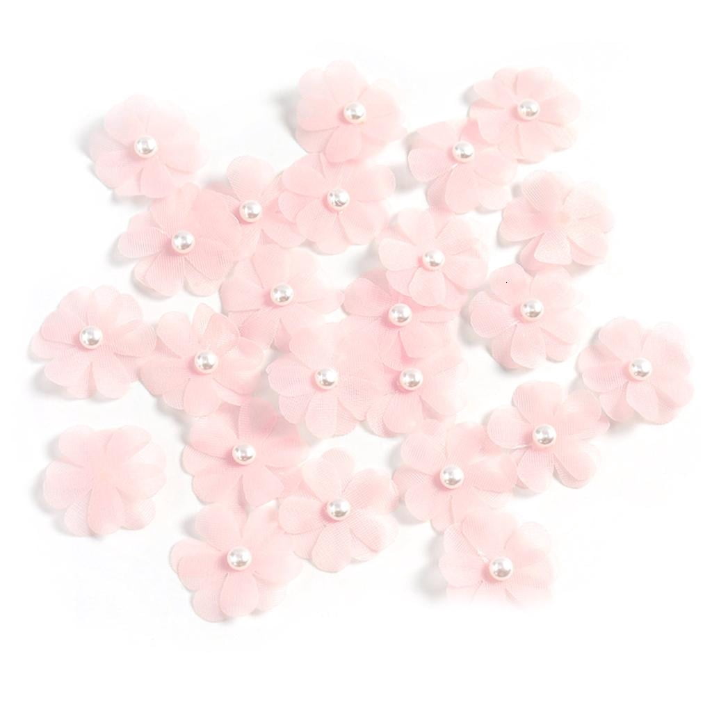 SDFGTstore 30Pcs Sewing Flower Fabric Flower Appliques for Wedding ...