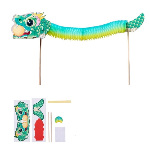 SDFGTstore 3D Chinese Paper Puppet Dance Snake Assembly Toy Set for ...