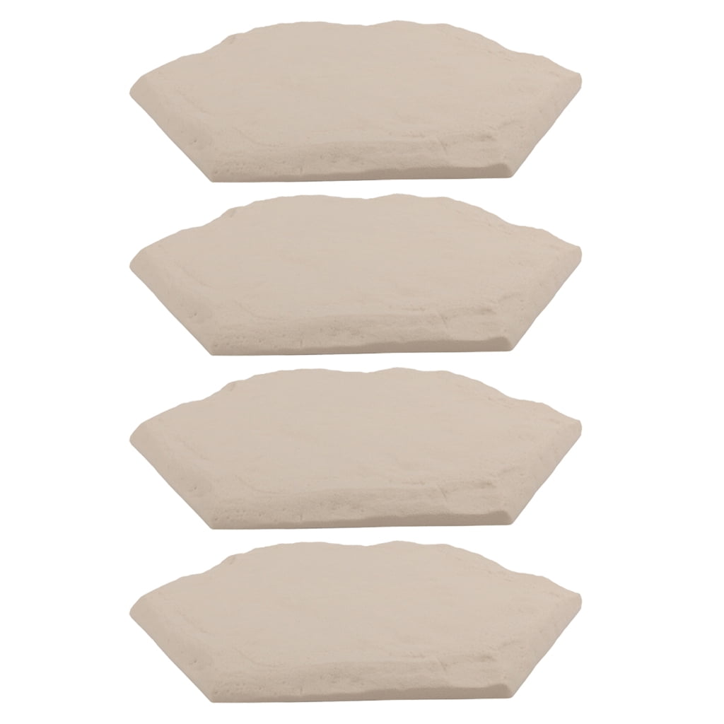 SDFGTstore 4PCS Decorative Hexagonal Stepping Stones 3D Stone Texture ...