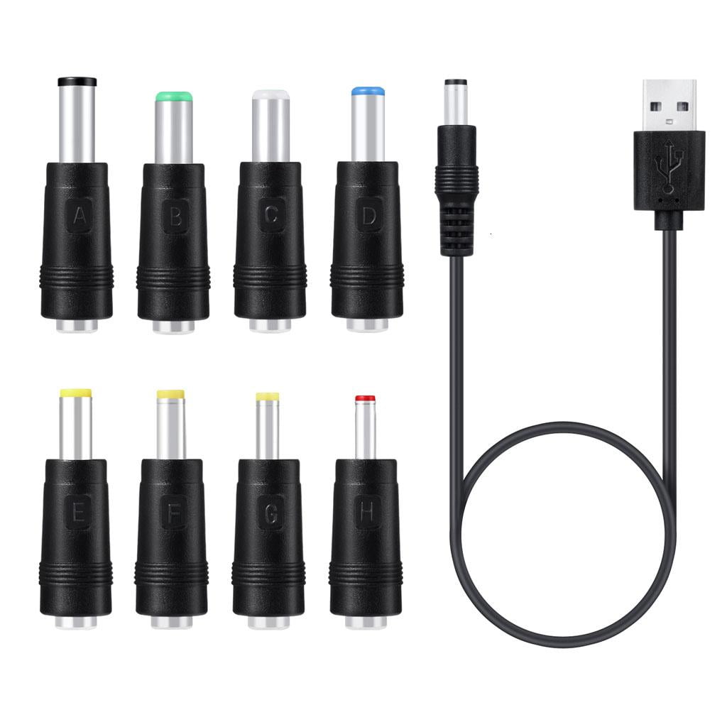 SDFGTstore 8 in 1 5V USB to for DC 5.5x2.1mm Plug Charging Cord for Fan ...