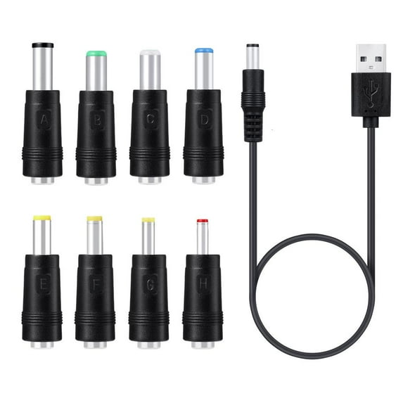 SDFGTstore 8 in 1 5V USB to for DC 5.5x2.1mm Plug Charging Cord for Fan ...