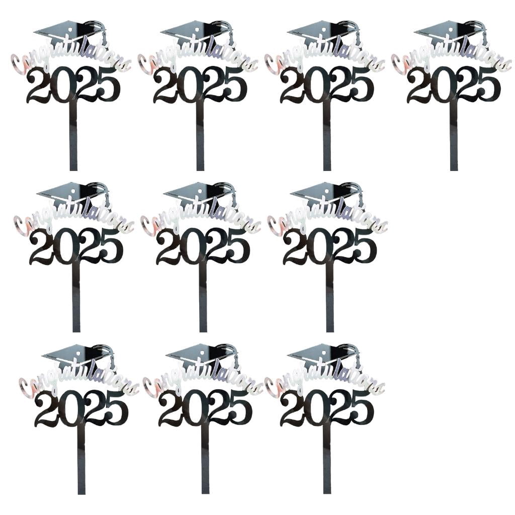 SDFGTstore Academic Hat Cake Toppers for Dessert Table Party Theme ...