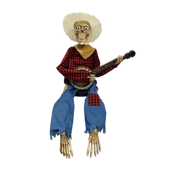 Junwell Halloween Animated Dueling Banjo Skeletons Decorations, Set of ...