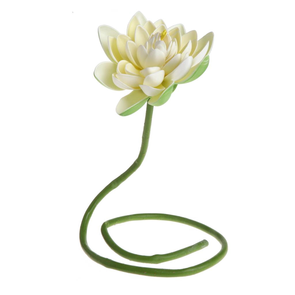 SDFGTstore Artificial Fake Flower Lotus Water Lily with Rod Plants ...