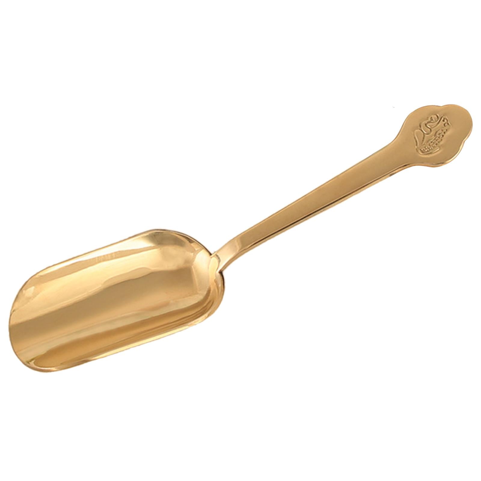 SDFGTstore Brass Tea Spoon Kung Fu Tea Spade Metal Spoons for Scooping ...