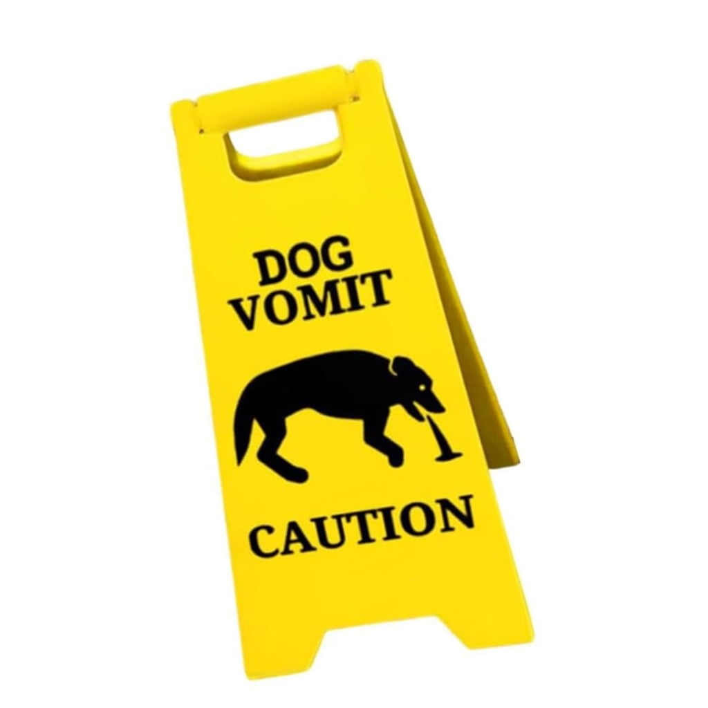 SDFGTstore Bright Yellow Cats Vomit Caution Warning Sign For Parks And ...