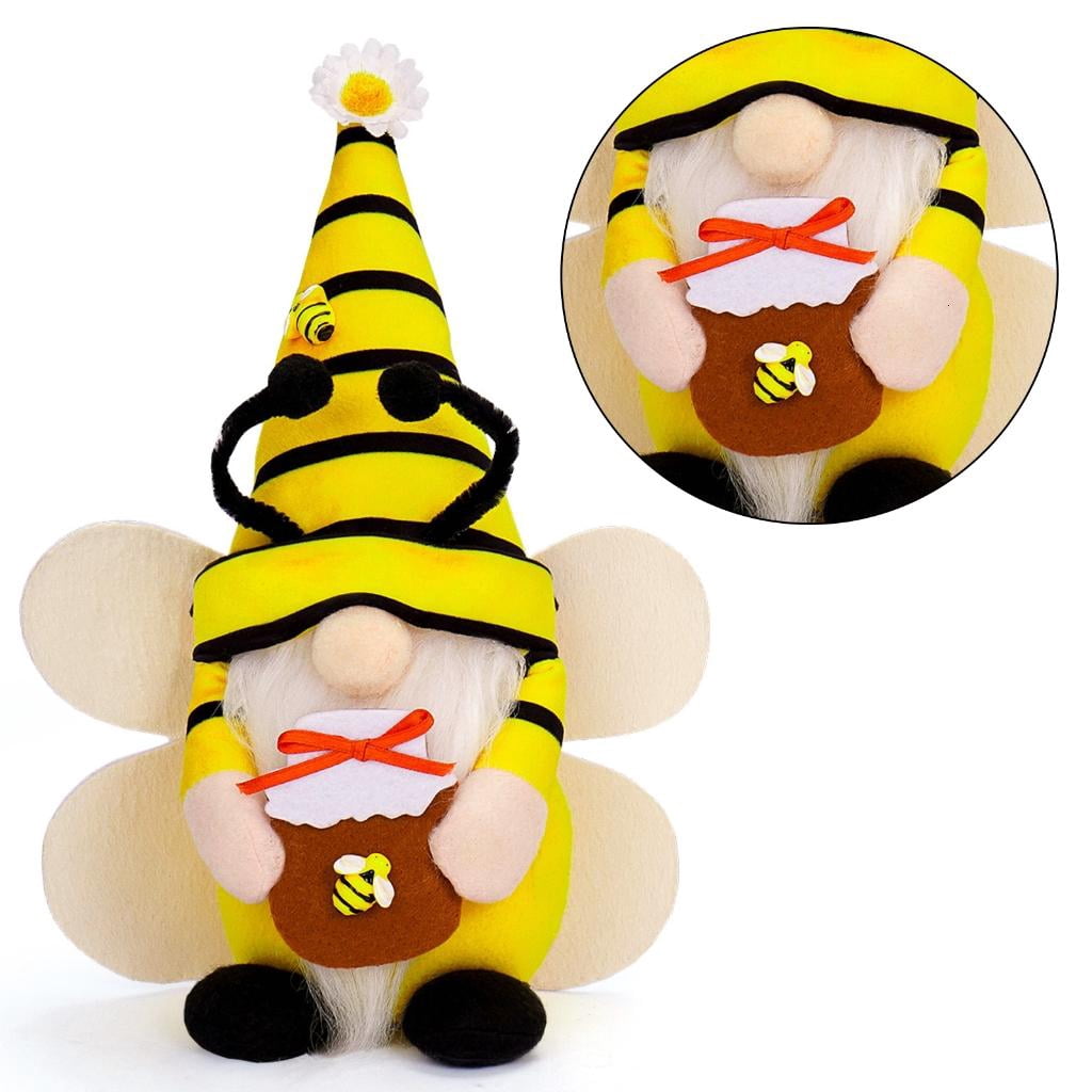 SDFGTstore Bumble Bees Gnome Scandinavian Dwarfs Plush Beard Faceless ...