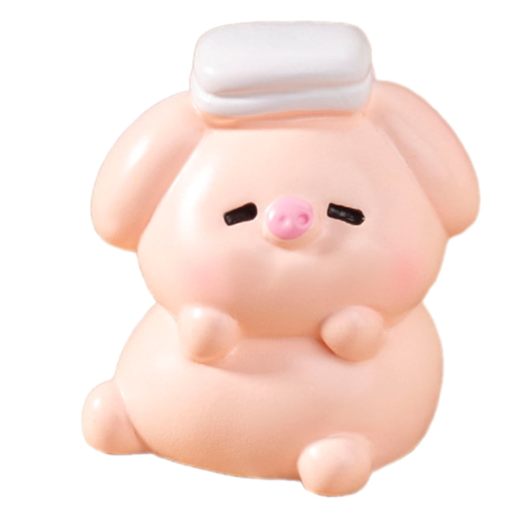 SDFGTstore Cartoon Pink Beauty Pig Models Figurine for Car Mirror and ...