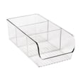 SDFGTstore Clear Organizer Bins with Removable Dividers for Snacks Bag ...