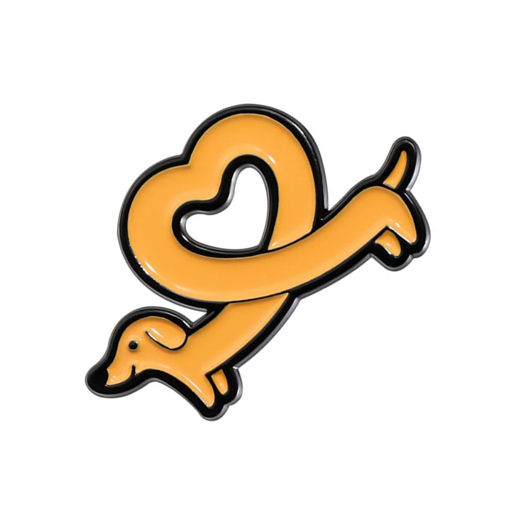 SDFGTstore Dachshund Dog Enamel Pins Heart Dachshund Lapel Pins Funny ...