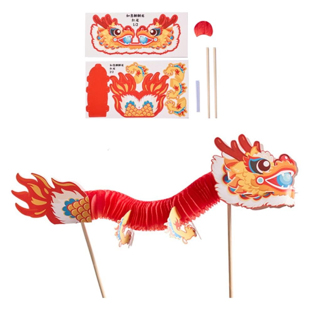 SDFGTstore Dance Dragon Assembly Toy Set for Kids Teens 3D Paper Dragon ...