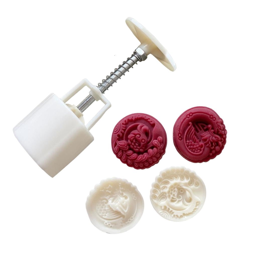 SDFGTstore Divine MoonCake Molds Cookie Stamps Hand Press Cookie ...