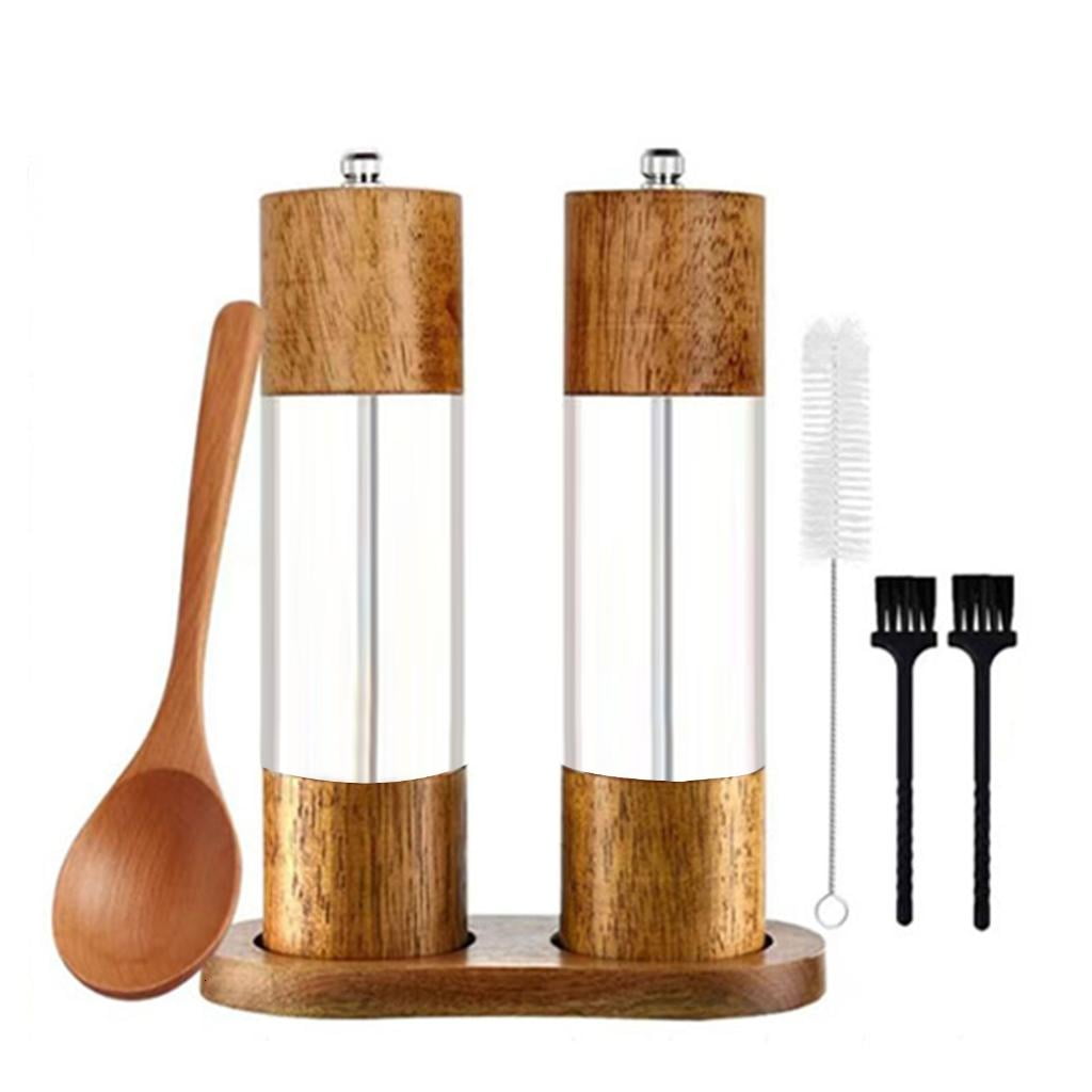 SDFGTstore Elegant Salt and Peppers Grinders Hand Crank Spices Mill ...