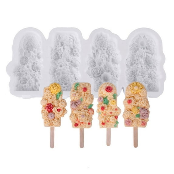 SDFGTstore Flower Shape Silicone Mold Ices Making Tool Cake Candy Candy ...