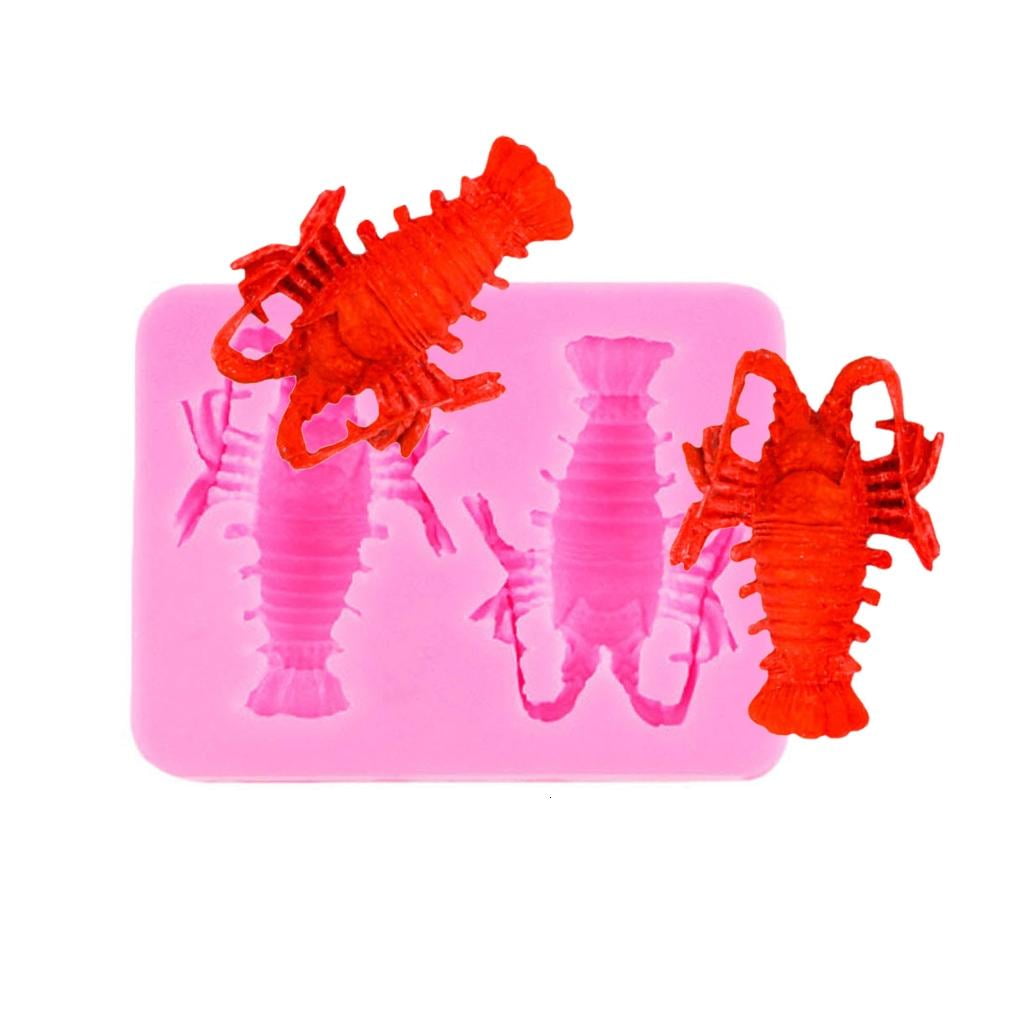 SDFGTstore Food Grade Silicone Fondant Molds Candy Moulds Lobster Shape ...