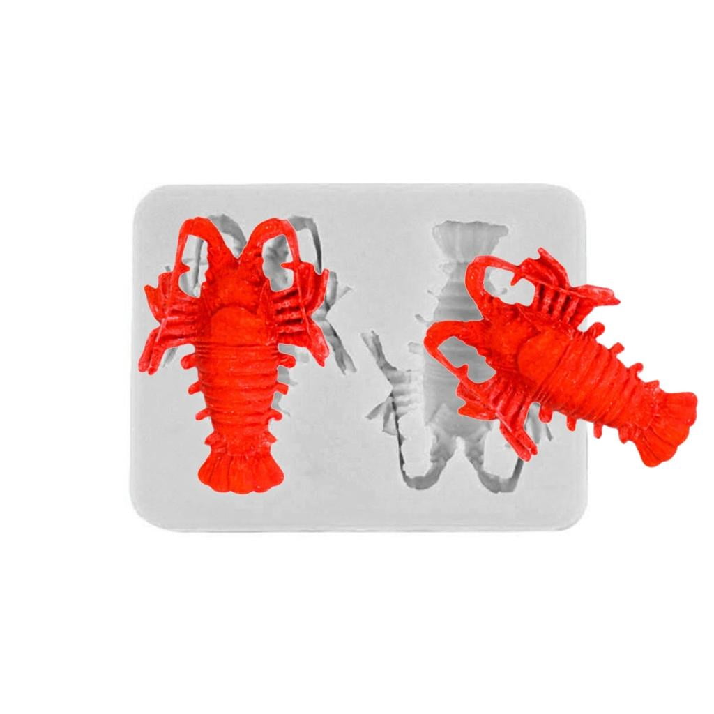 SDFGTstore Food Grade Silicone Fondant Molds Candy Moulds Lobster Shape ...