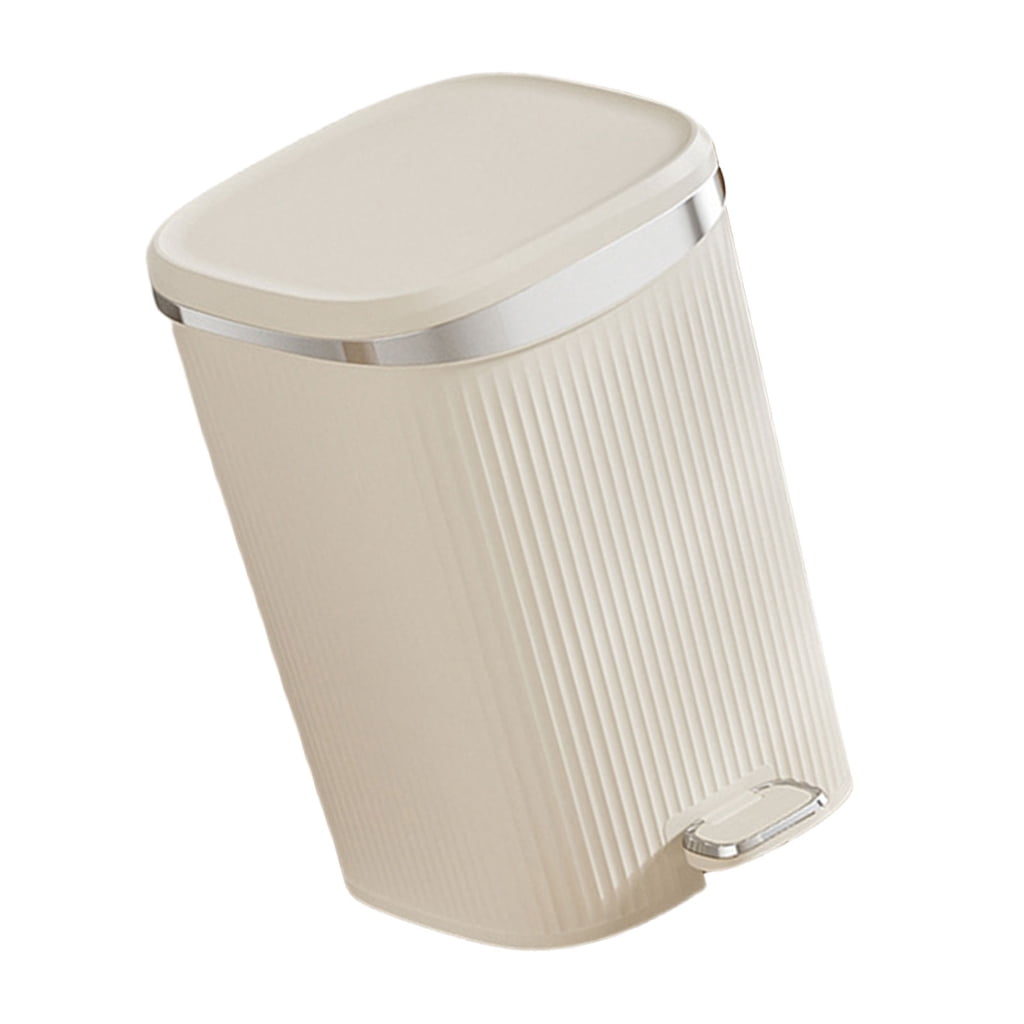 SDFGTstore Foot Operated Garbage Bin Garbage Can Solid Plastic Trash ...