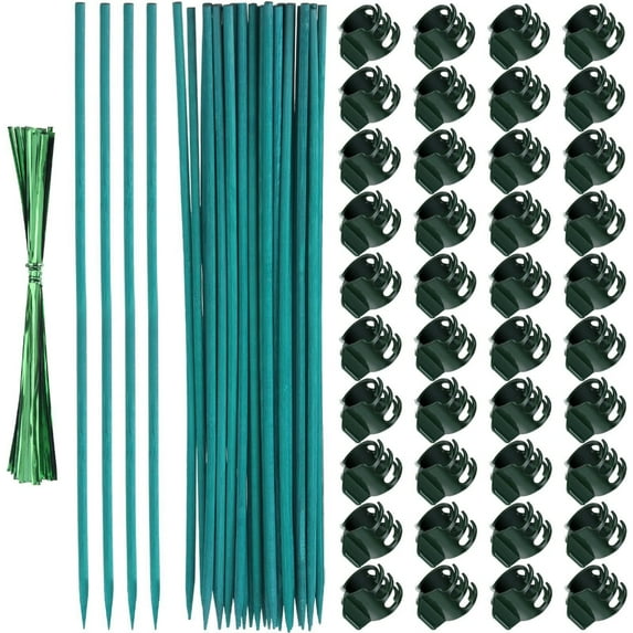SDFGTstore Garden Plant Stakes With Clip Heavy Type Plastic Support ...