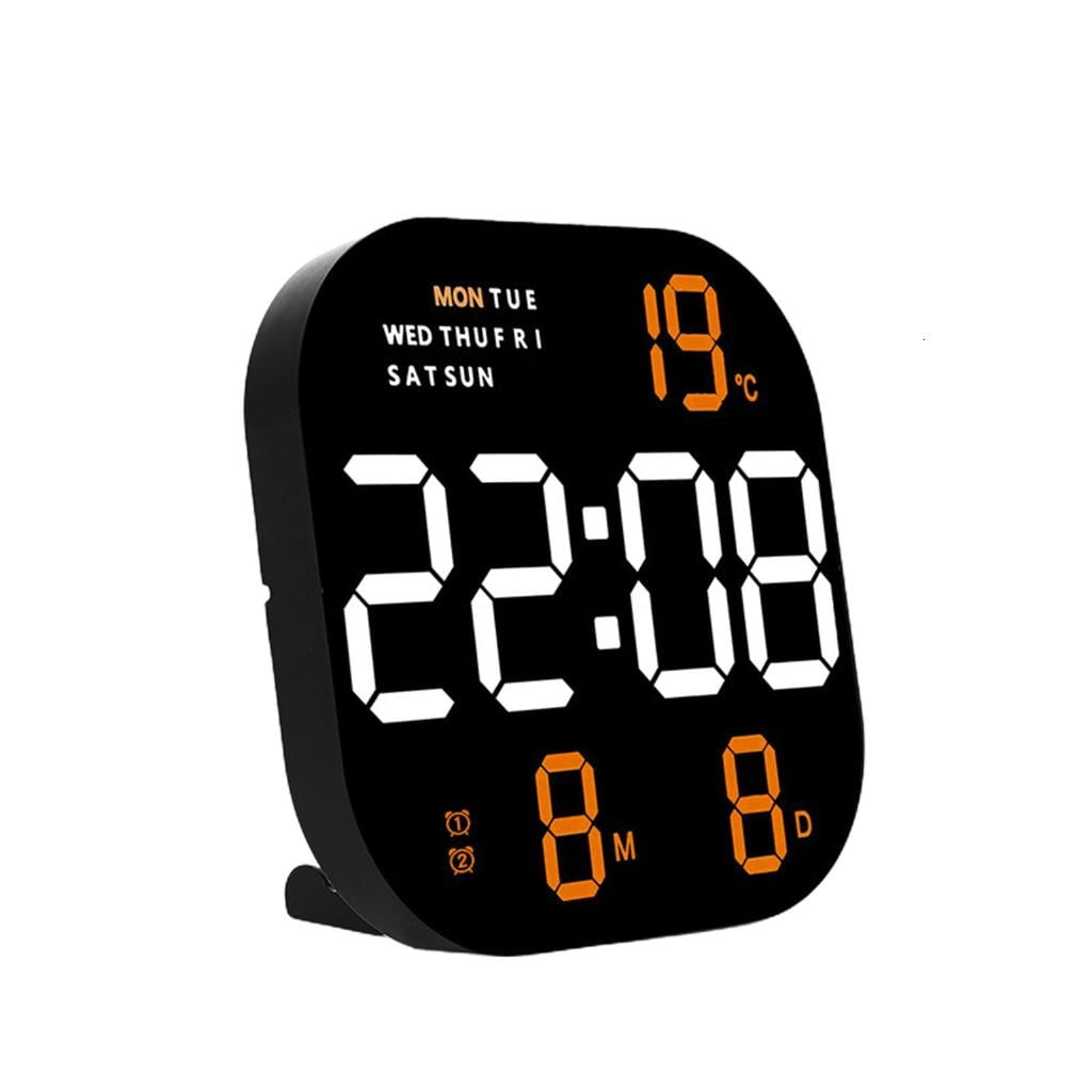 SDFGTstore Large Digital Wall Clock Remote Control Temp Date Week ...