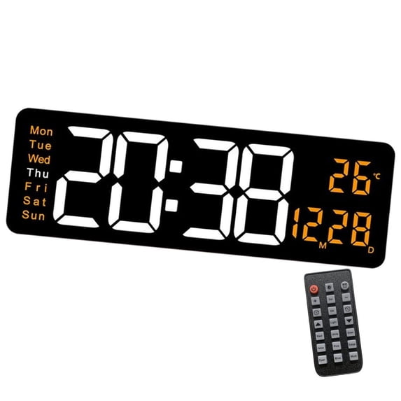 SDFGTstore Large LED Display Digital Clock with Remote Control and ...