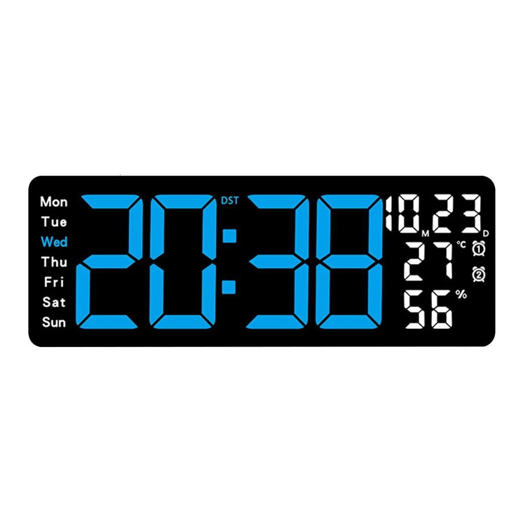SDFGTstore Large LED Wall Clock for Living Room with Remote Control ...