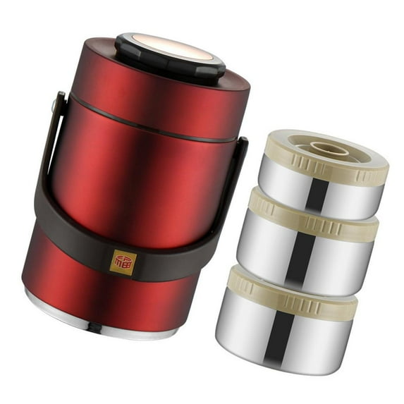 SDFGTstore Leak proof Lunch Box Double Layer Insulation Hot Cold Meal ...