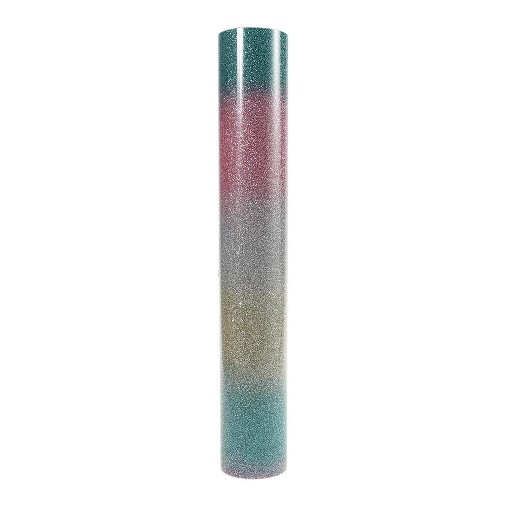 SDFGTstore Lettering Film Glitter Rainbow Heat Transfer Vinyl Roll Heat ...