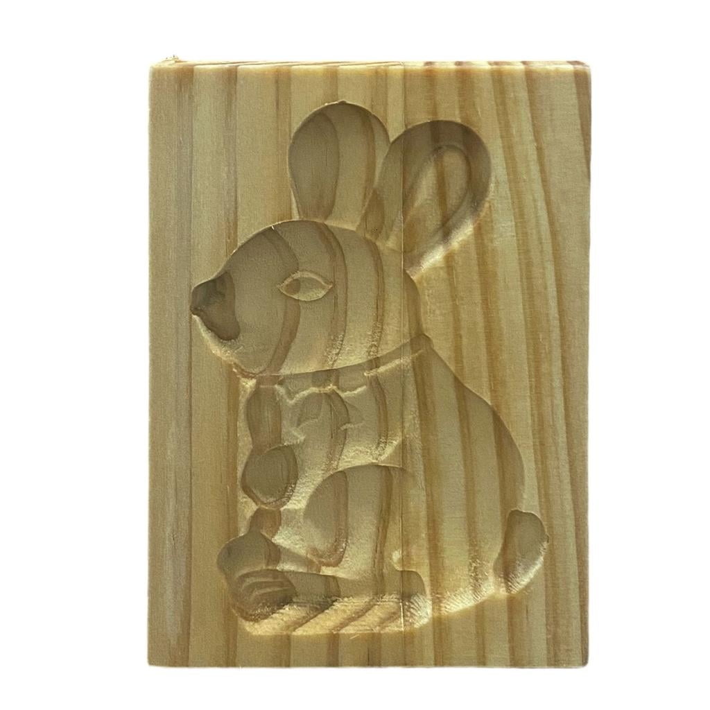 SDFGTstore Natural Wood Cookie Molds For Easy Releases Baking Tool ...